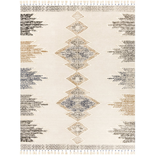 Foundry Select Tapis ivoire en coton tissé à la main Welf et Commentaires - Wayfair Canada